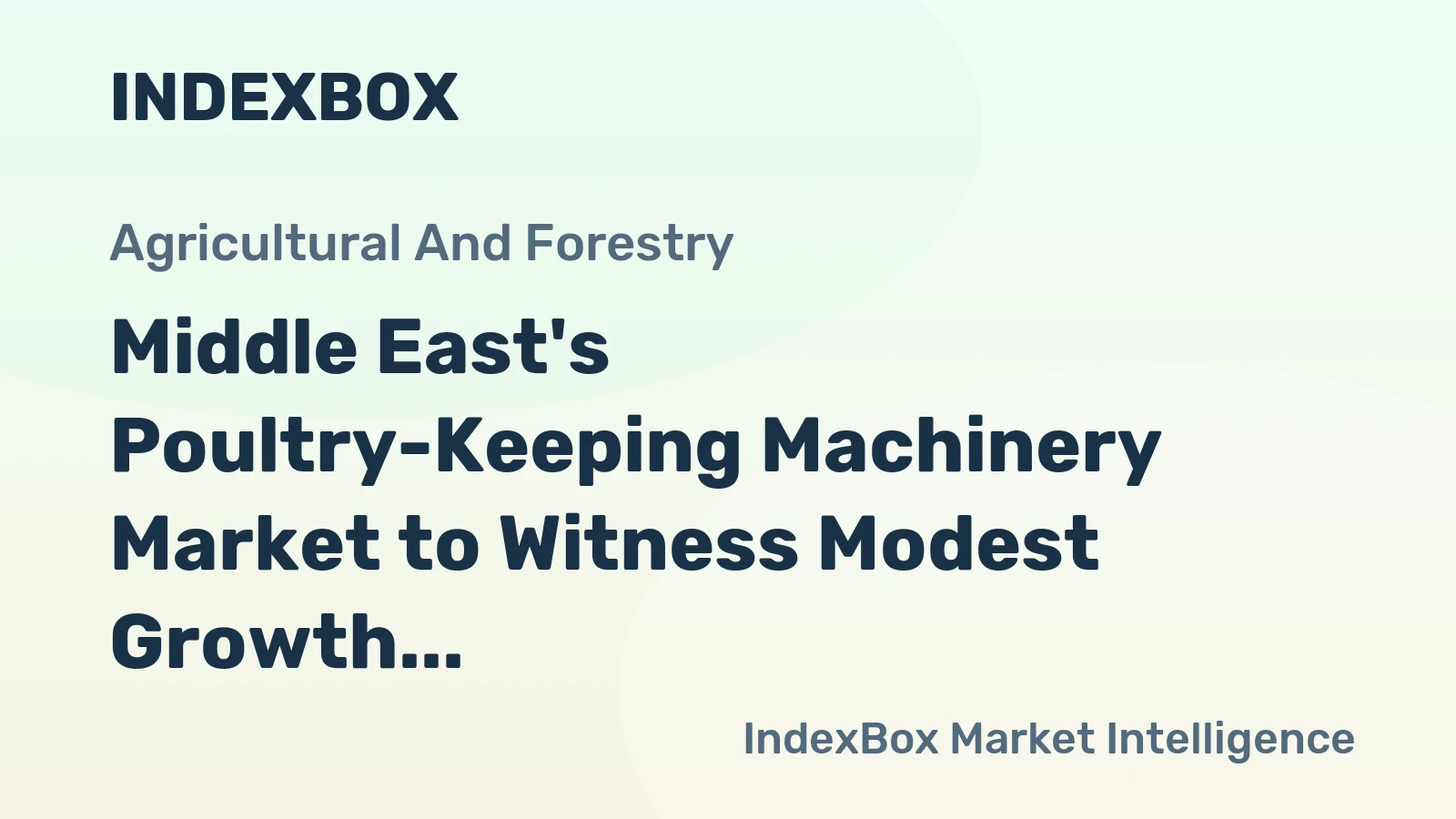 Middle East's Poultry-Keeping Machinery Market to Witness Modest Growth with Anticipated CAGR of +1.2% from 2024 to 2035