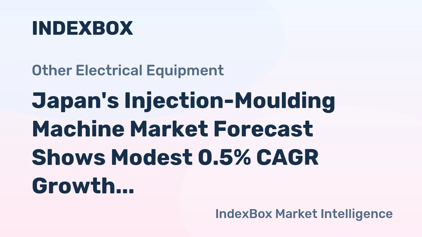 Japan's Injection-Moulding Machine Market Forecast Shows Modest 0.5% CAGR Growth Through 2035