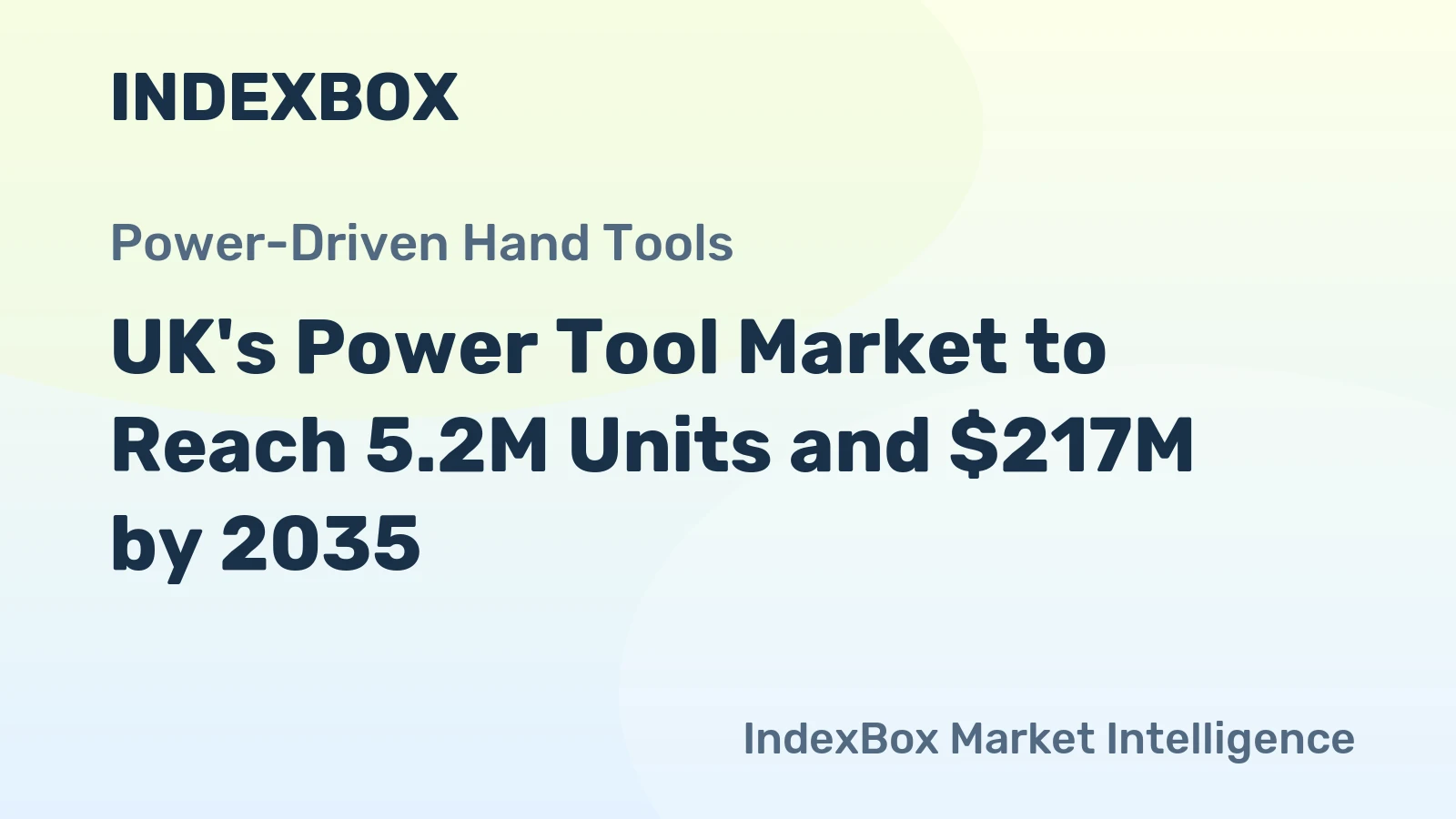 UK's Power Tool Market to Reach 5.2M Units and $217M by 2035
