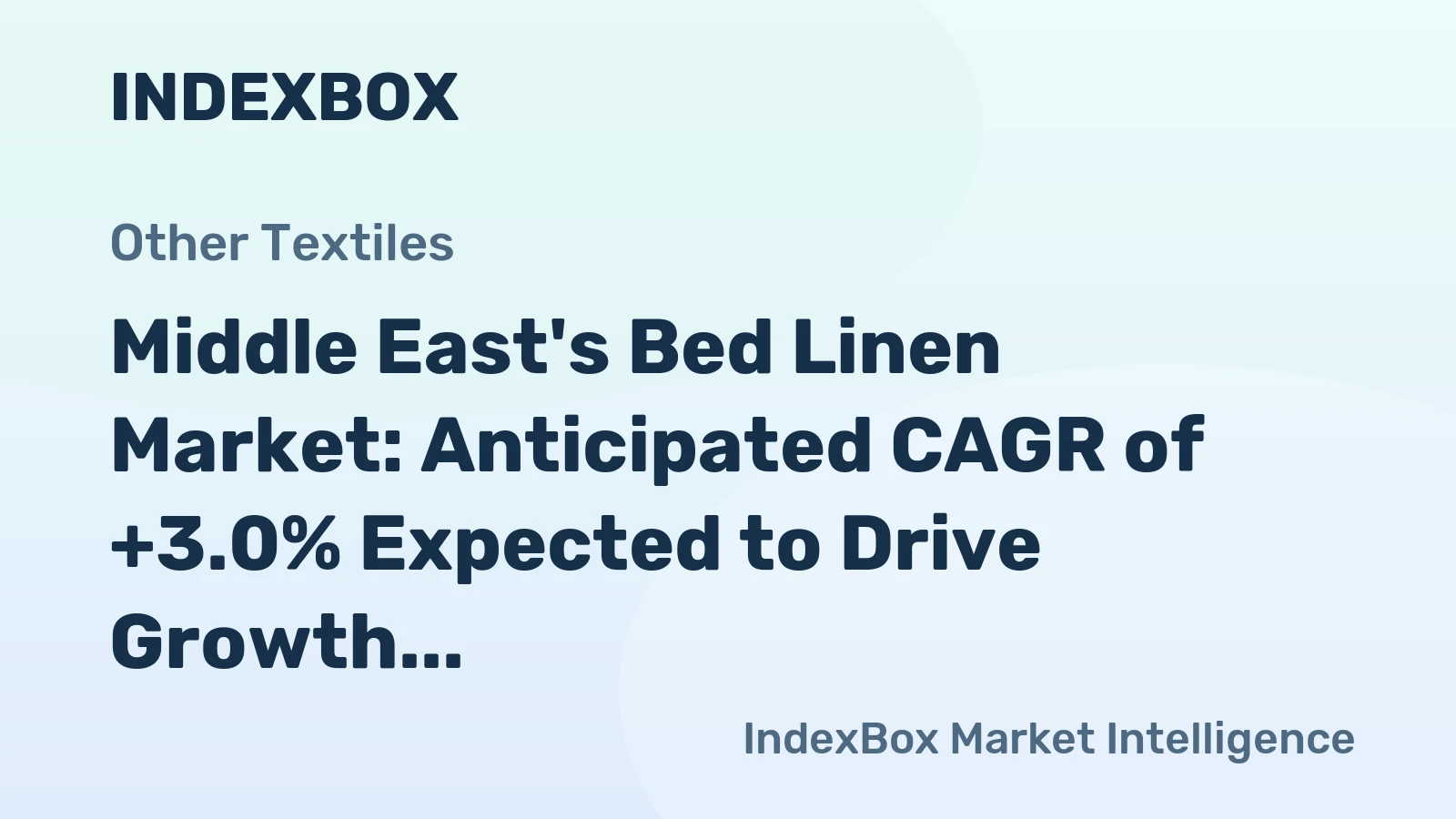 Middle East's Bed Linen Market: Anticipated CAGR of +3.0% Expected to Drive Growth Through 2035