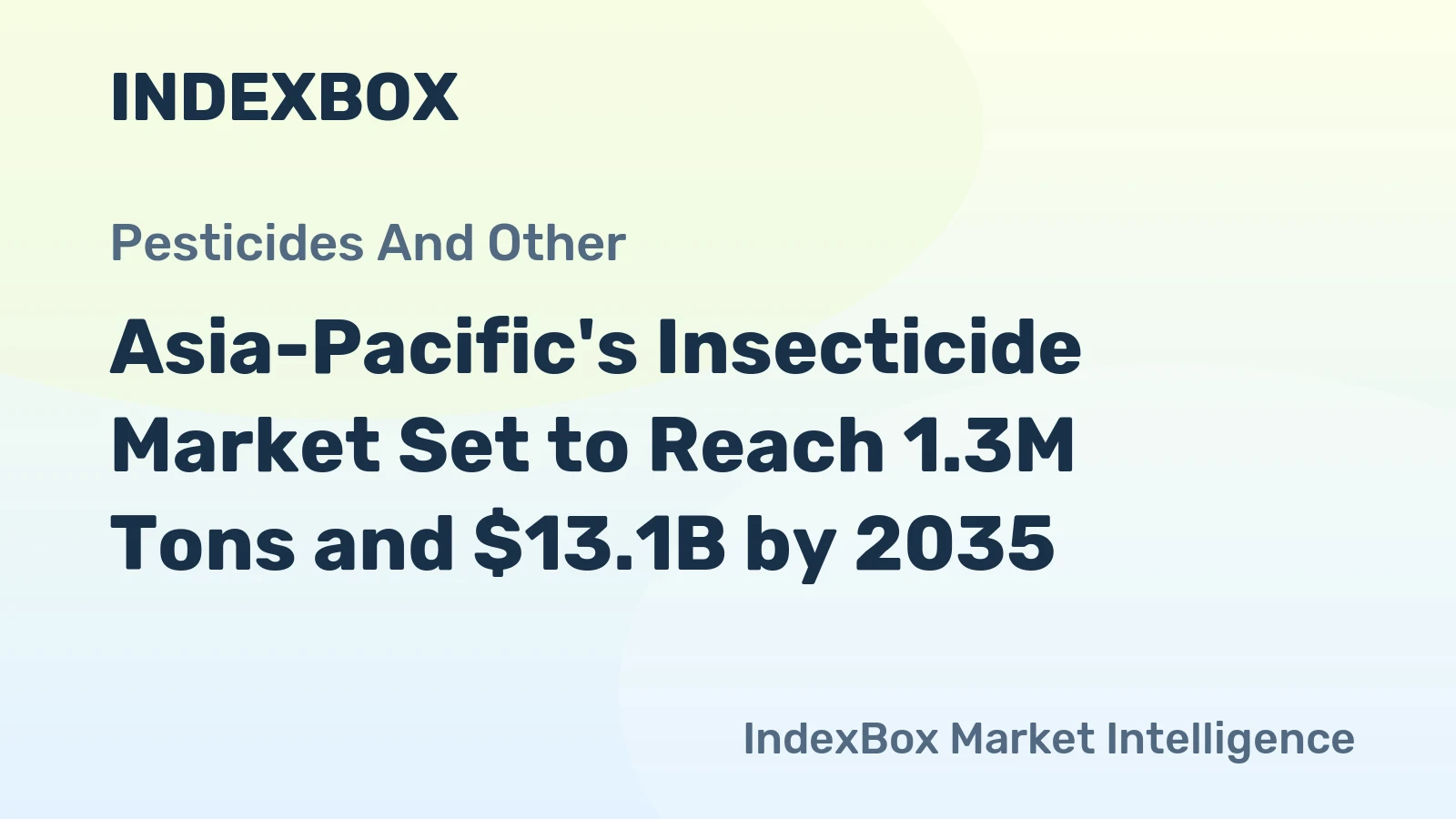 Asia-Pacific's Insecticide Market Set to Reach 1.3M Tons and $13.1B by 2035