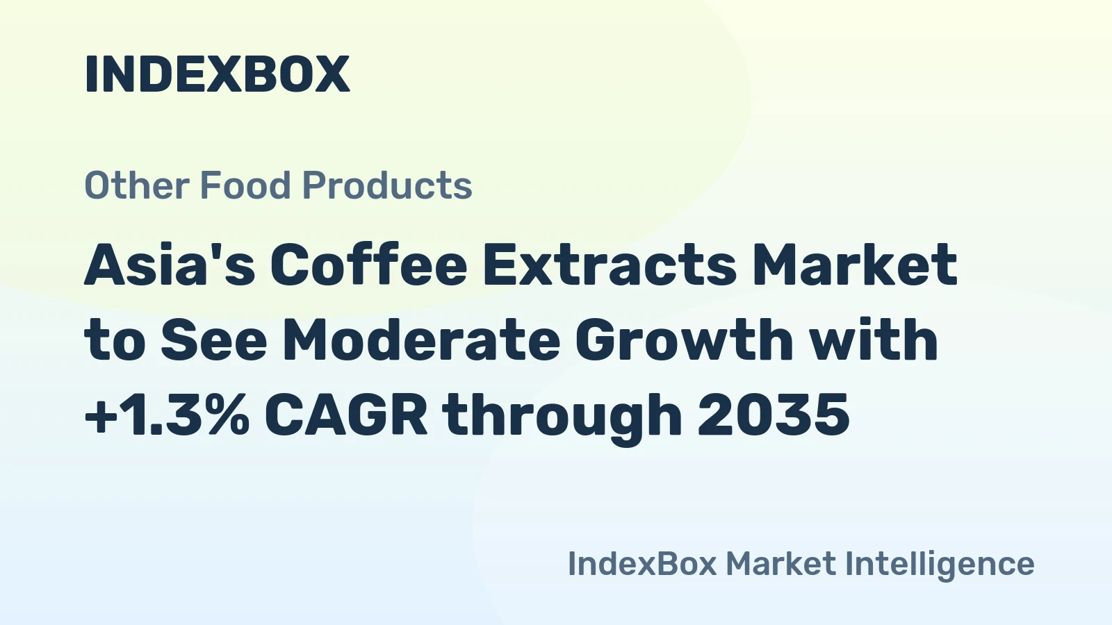 Asia's Coffee Extracts Market to See Moderate Growth with +1.3% CAGR through 2035