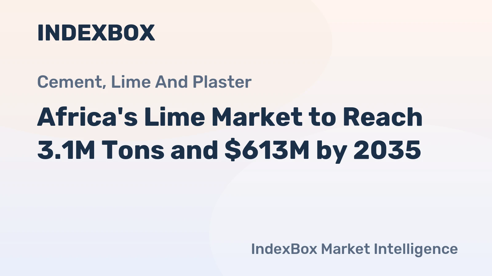Africa's Lime Market to Reach 3.1M Tons and $613M by 2035