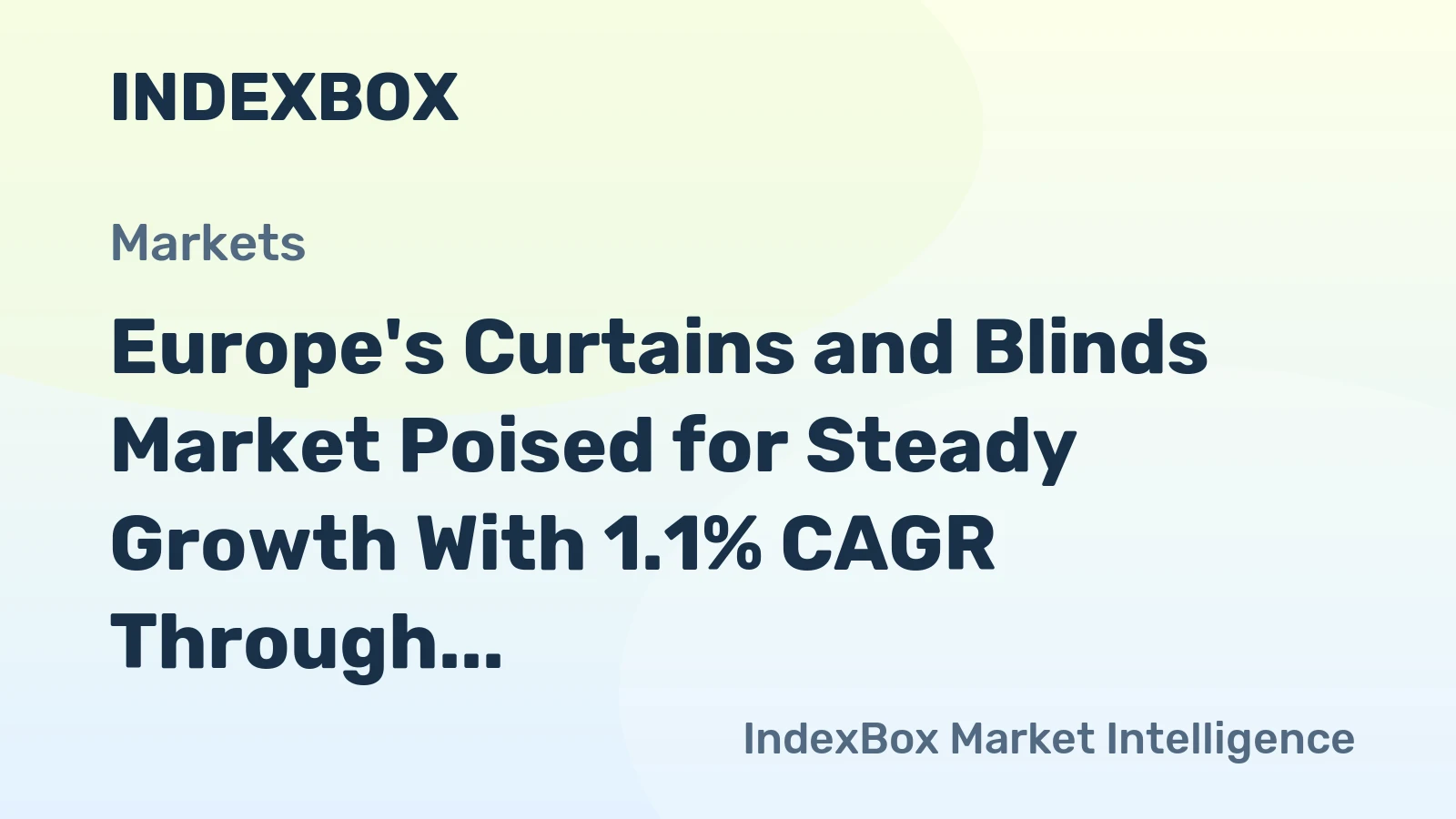 Europe's Curtains and Blinds Market Poised for Steady Growth With 1.1% CAGR Through 2035