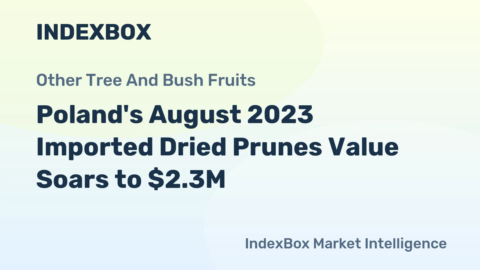 Poland's August 2023 Imported Dried Prunes Value Soars to $2.3M