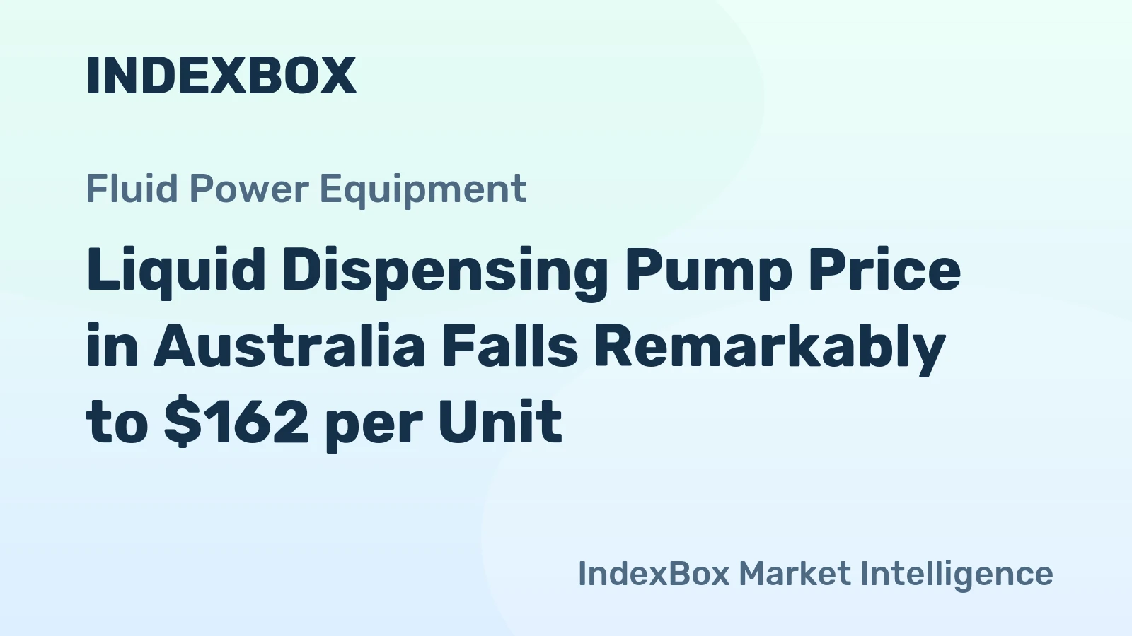 Liquid Dispensing Pump Price in Australia Falls Remarkably to $162 per Unit
