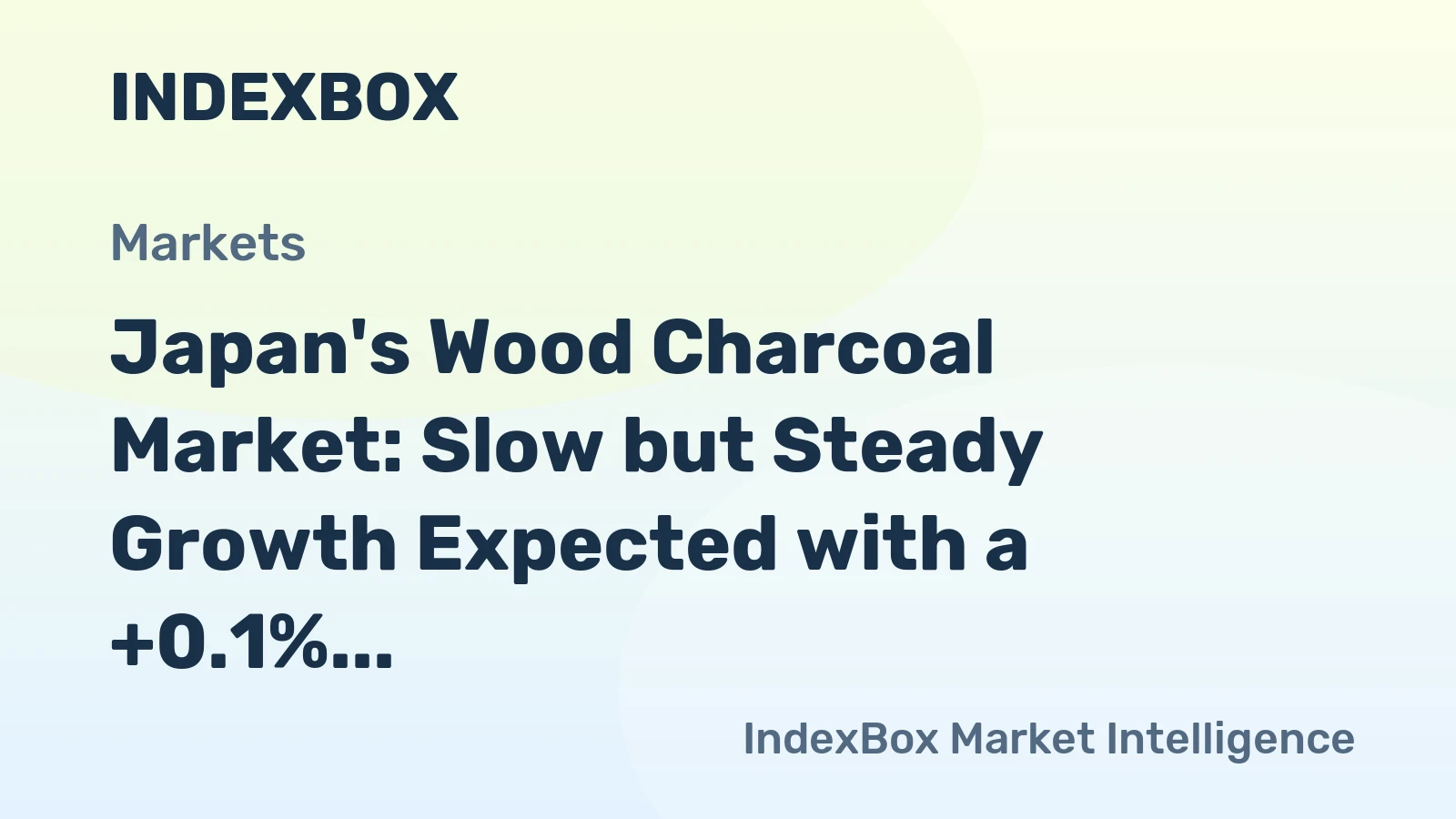 Japan's Wood Charcoal Market: Slow but Steady Growth Expected with a +0.1% CAGR