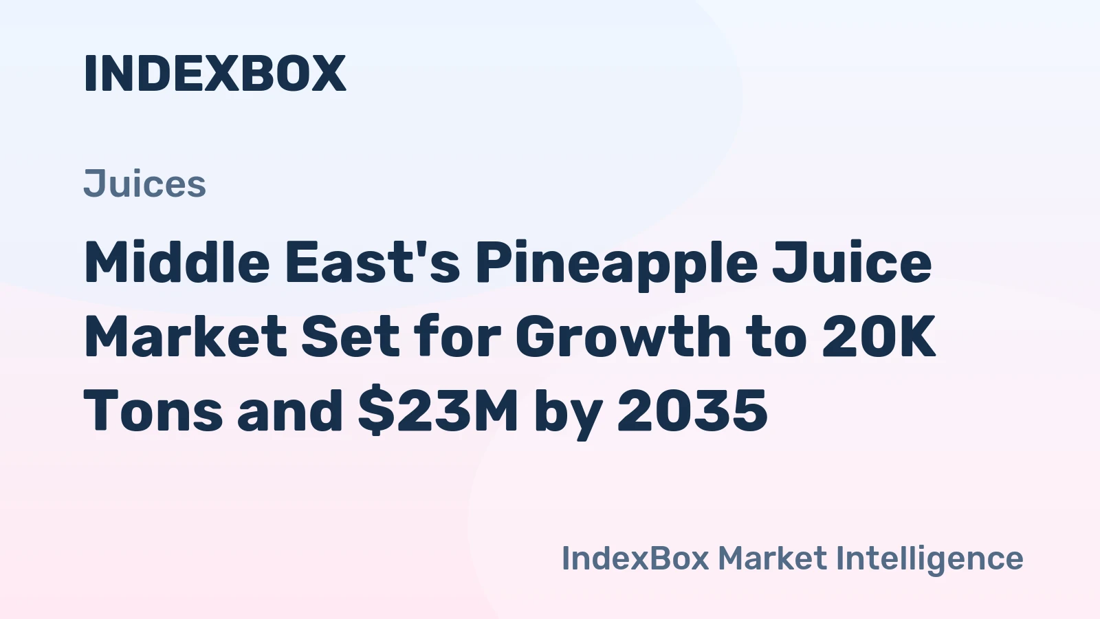 Middle East's Pineapple Juice Market Set for Growth to 20K Tons and $23M by 2035