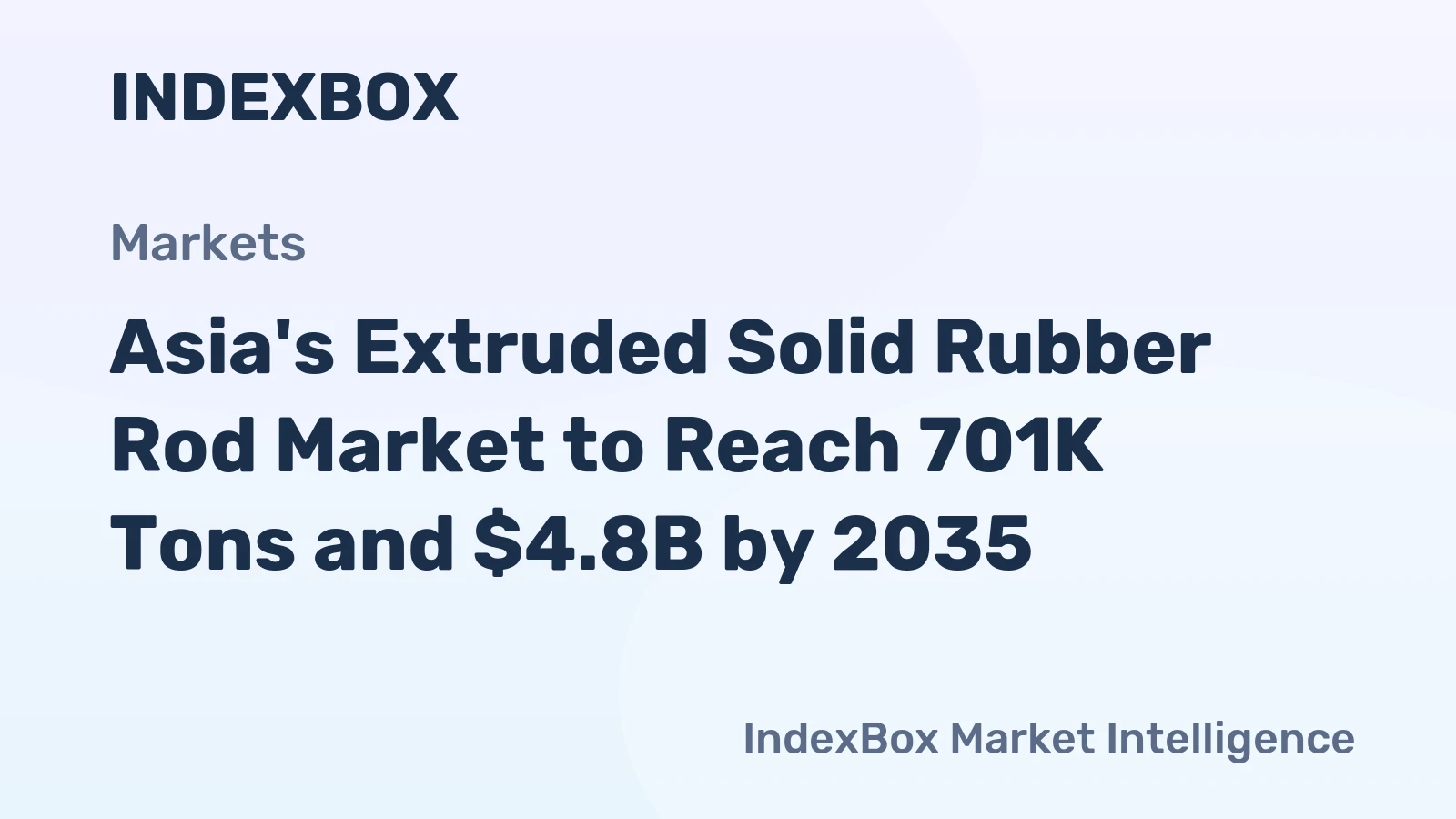 Asia's Extruded Solid Rubber Rod Market to Reach 701K Tons and $4.8B by 2035