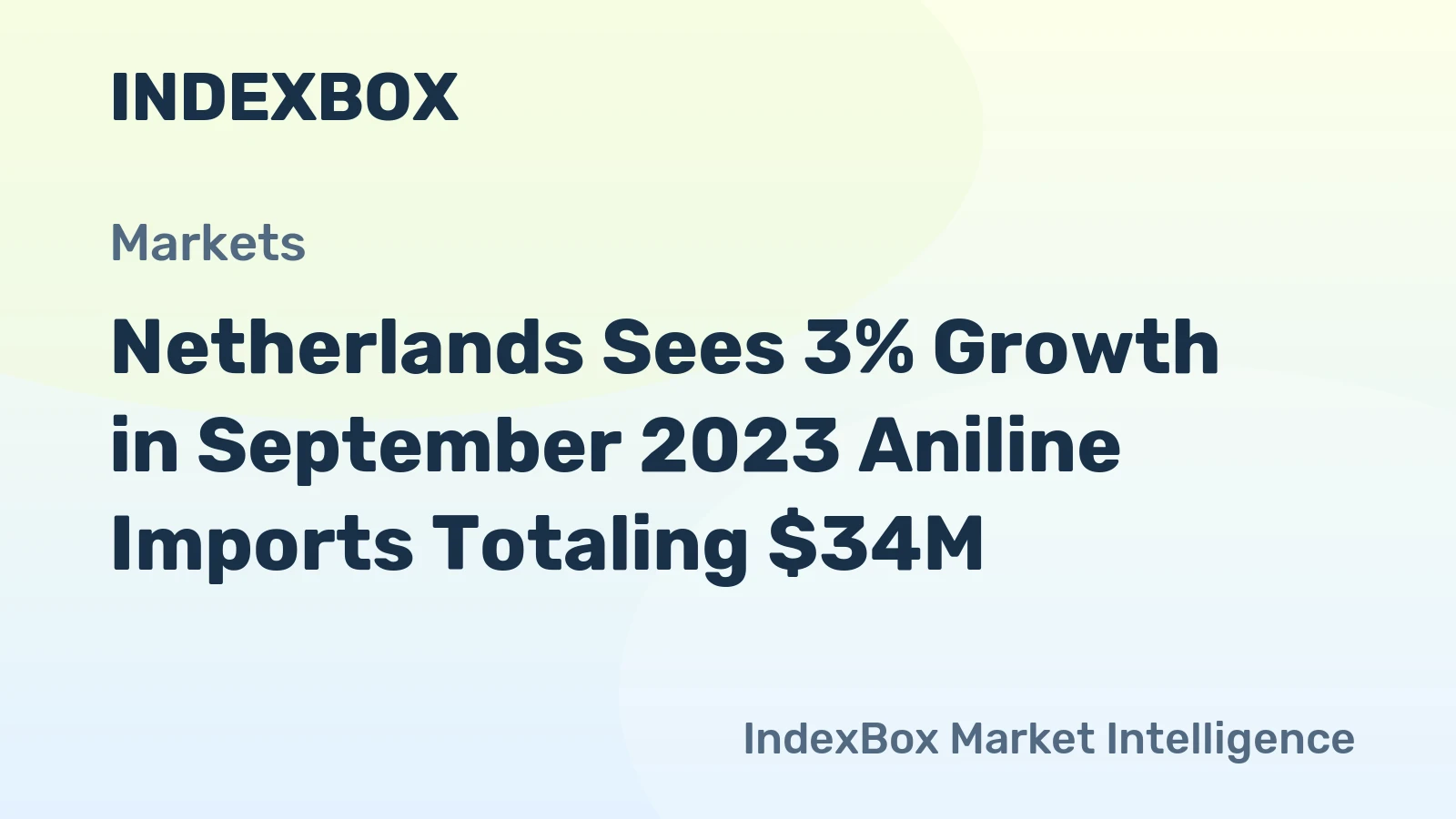 Netherlands Sees 3% Growth in September 2023 Aniline Imports Totaling $34M