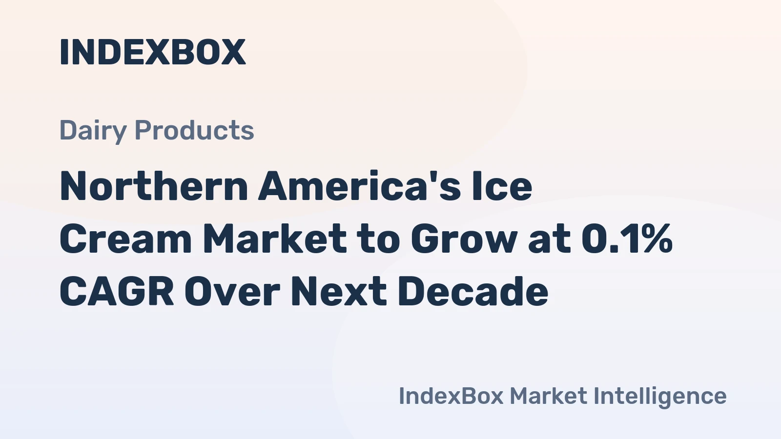 Northern America's Ice Cream Market to Grow at 0.1% CAGR Over Next Decade