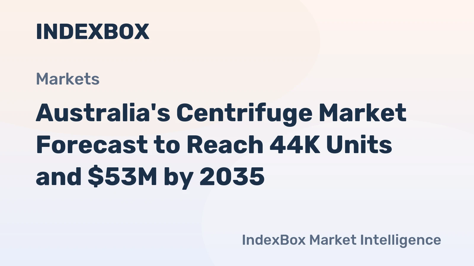 Australia's Centrifuge Market Forecast to Reach 44K Units and $53M by 2035