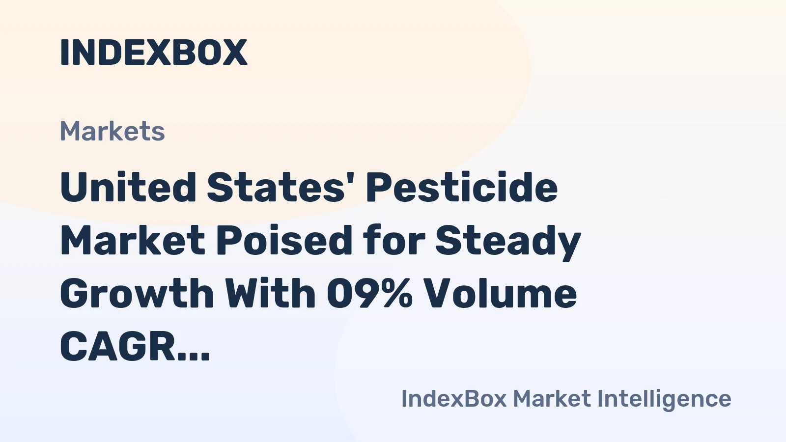 United States' Pesticide Market Poised for Steady Growth With 09% Volume CAGR Through 2035
