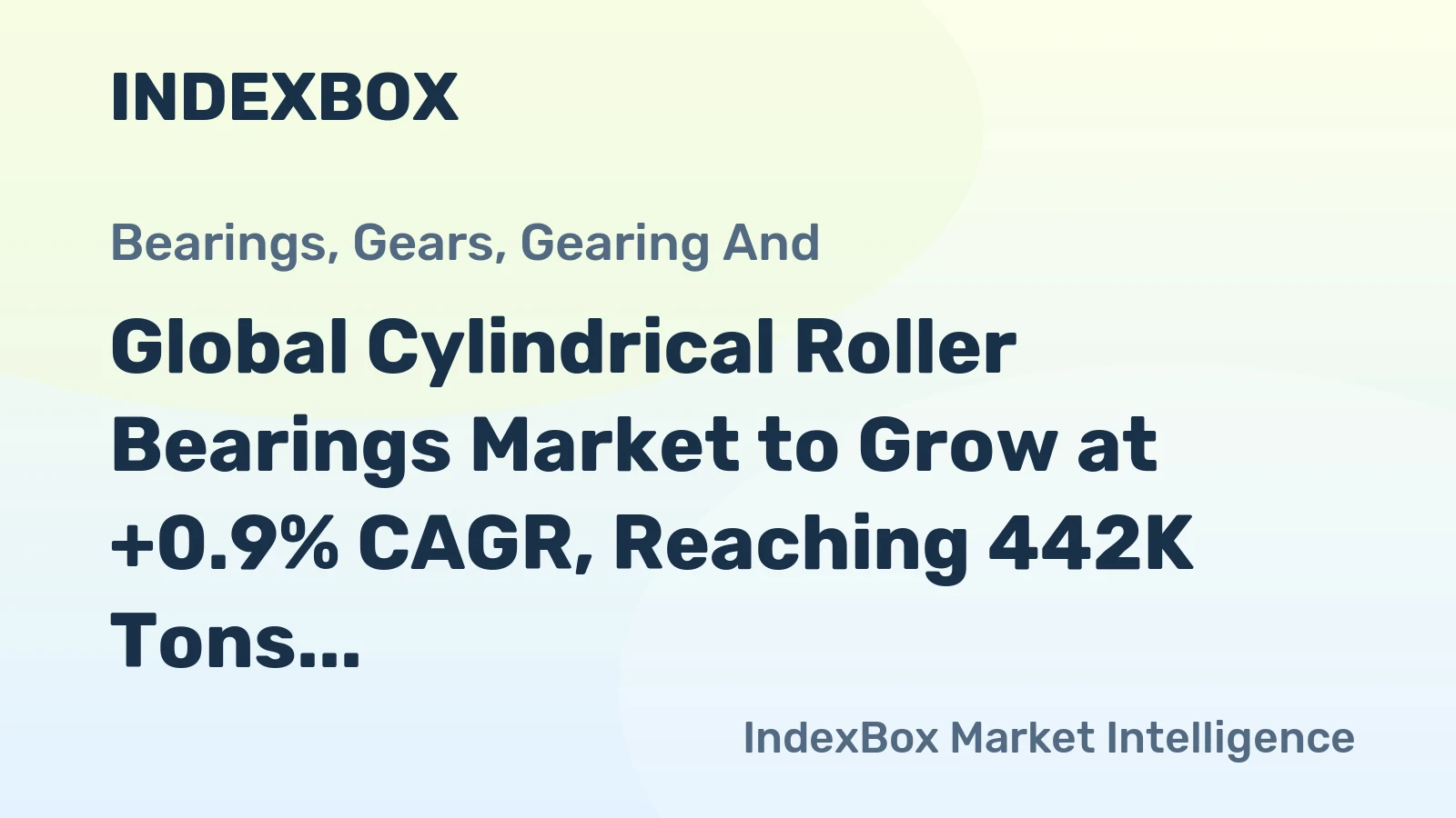 Global Cylindrical Roller Bearings Market to Grow at +0.9% CAGR, Reaching 442K Tons by 2035