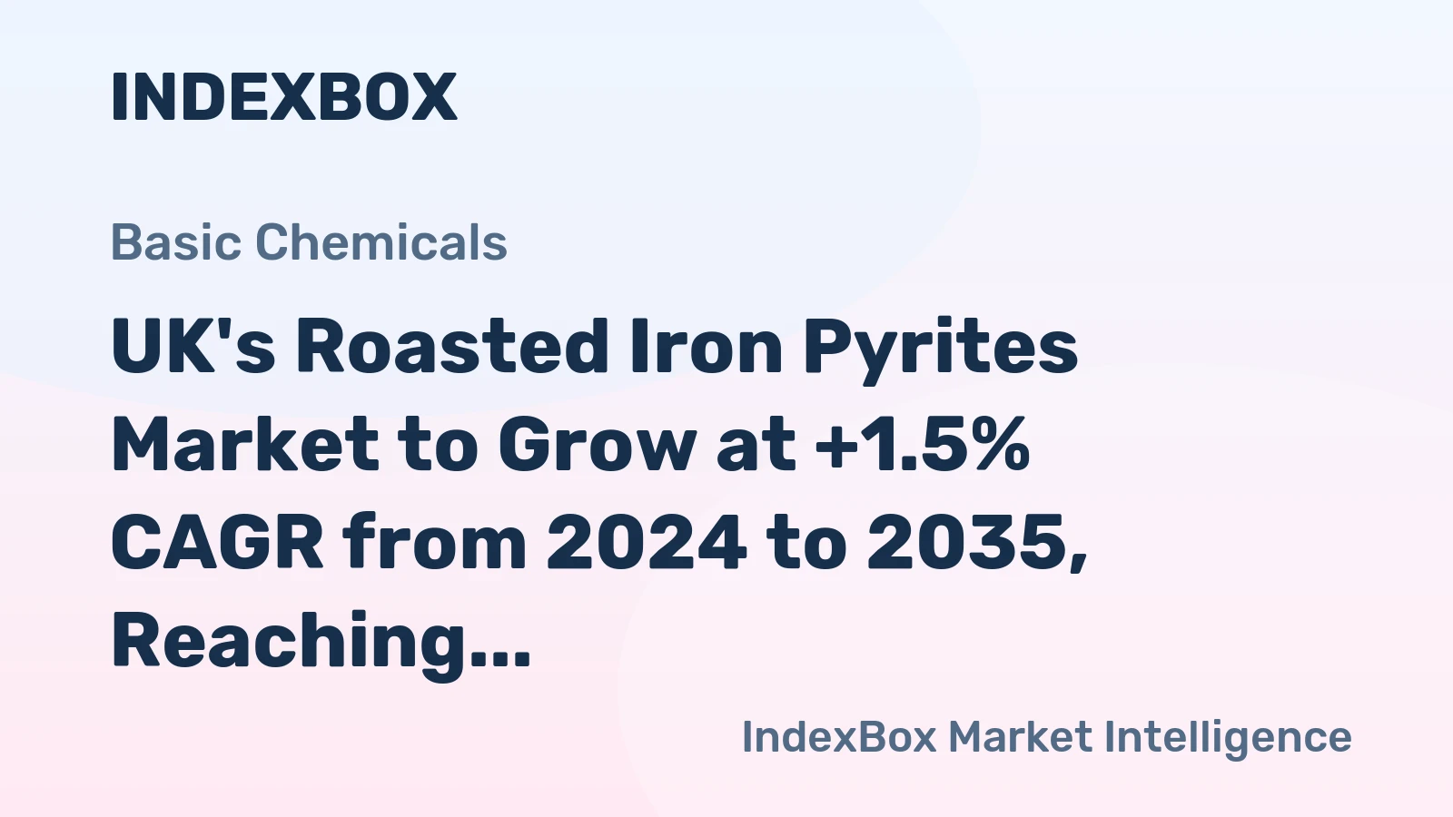 UK's Roasted Iron Pyrites Market to Grow at +1.5% CAGR from 2024 to 2035, Reaching 1.8M Tons