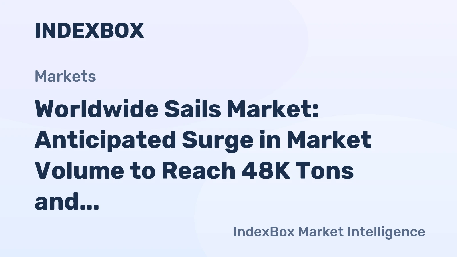 Worldwide Sails Market: Anticipated Surge in Market Volume to Reach 48K Tons and Market Value to $3B by 2030