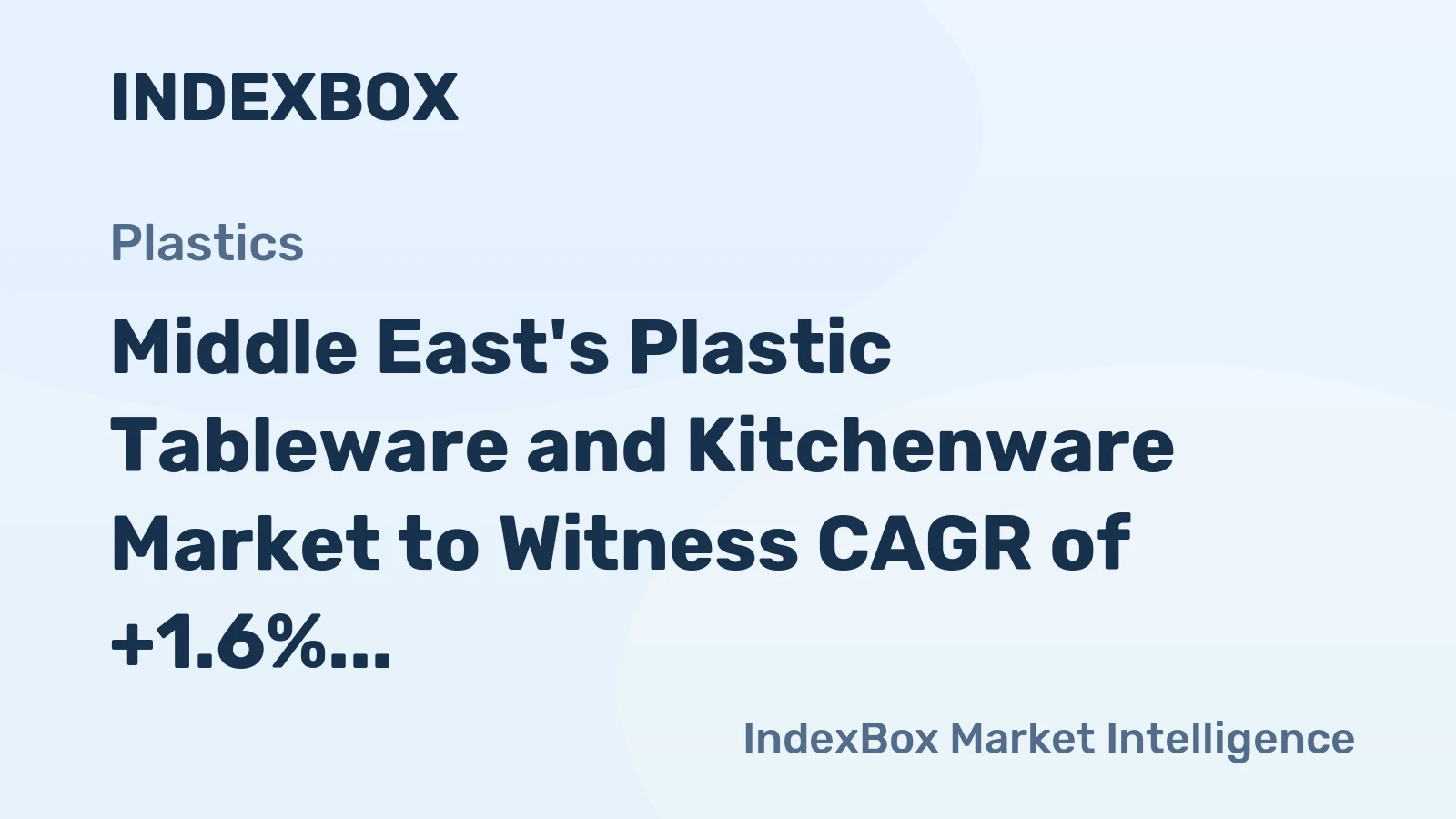 Middle East's Plastic Tableware and Kitchenware Market to Witness CAGR of +1.6% from 2024 to 2035