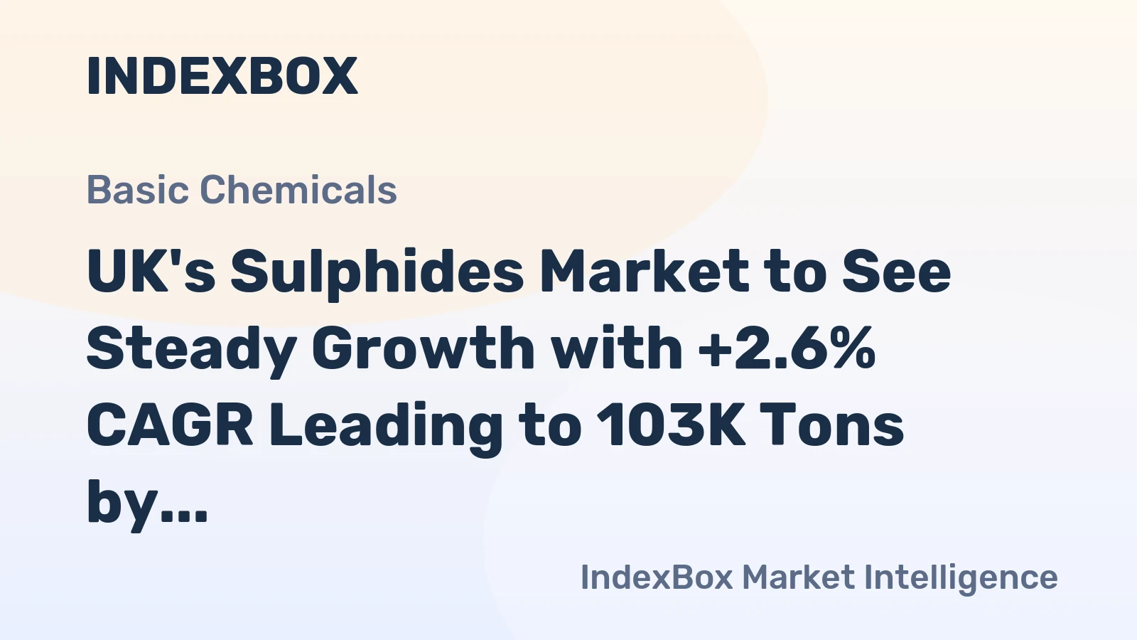 UK's Sulphides Market to See Steady Growth with +2.6% CAGR Leading to 103K Tons by 2035