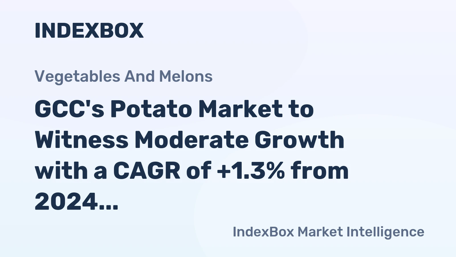 GCC's Potato Market to Witness Moderate Growth with a CAGR of +1.3% from 2024 to 2035