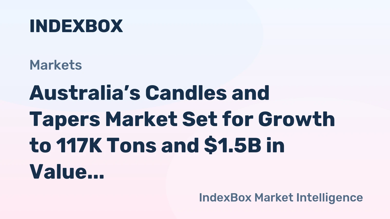 Australia’s Candles and Tapers Market Set for Growth to 117K Tons and $1.5B in Value