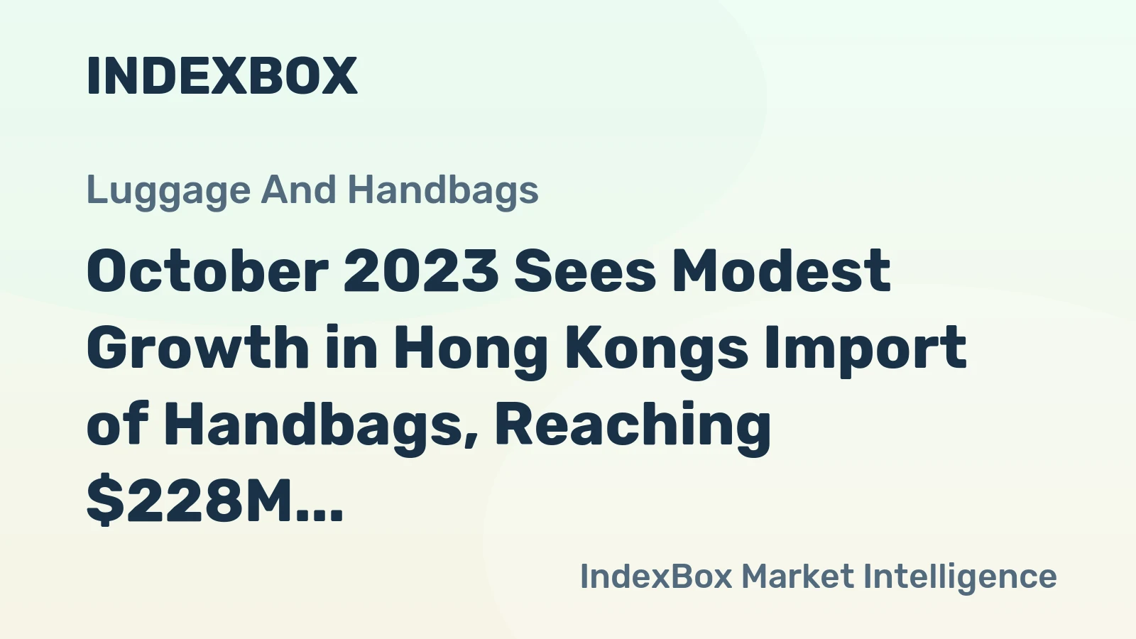 October 2023 Sees Modest Growth in Hong Kongs Import of Handbags, Reaching $228M