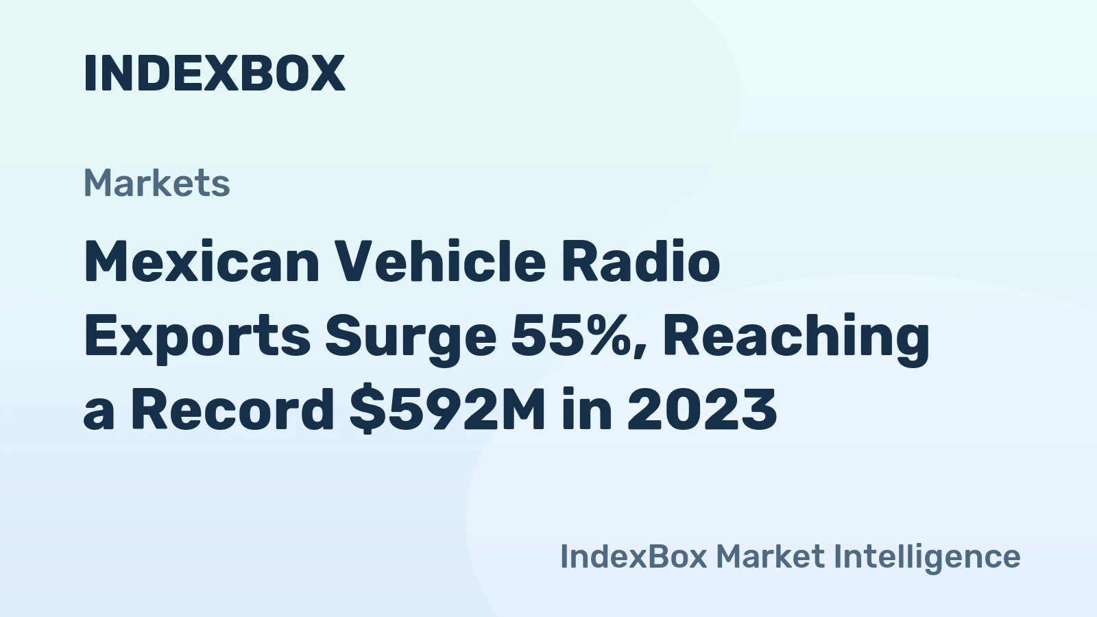 Mexican Vehicle Radio Exports Surge 55%, Reaching a Record $592M in 2023