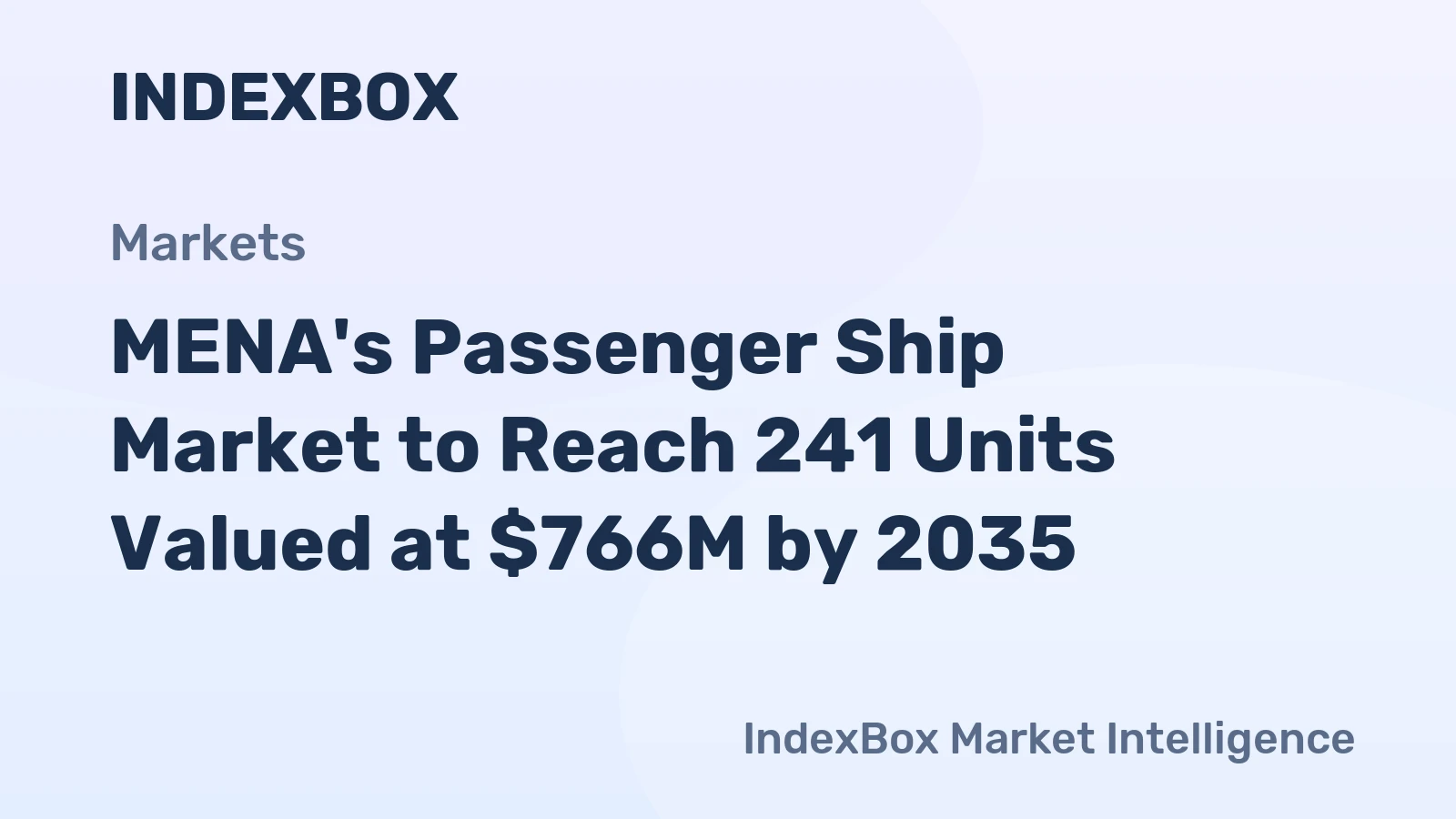MENA's Passenger Ship Market to Reach 241 Units Valued at $766M by 2035