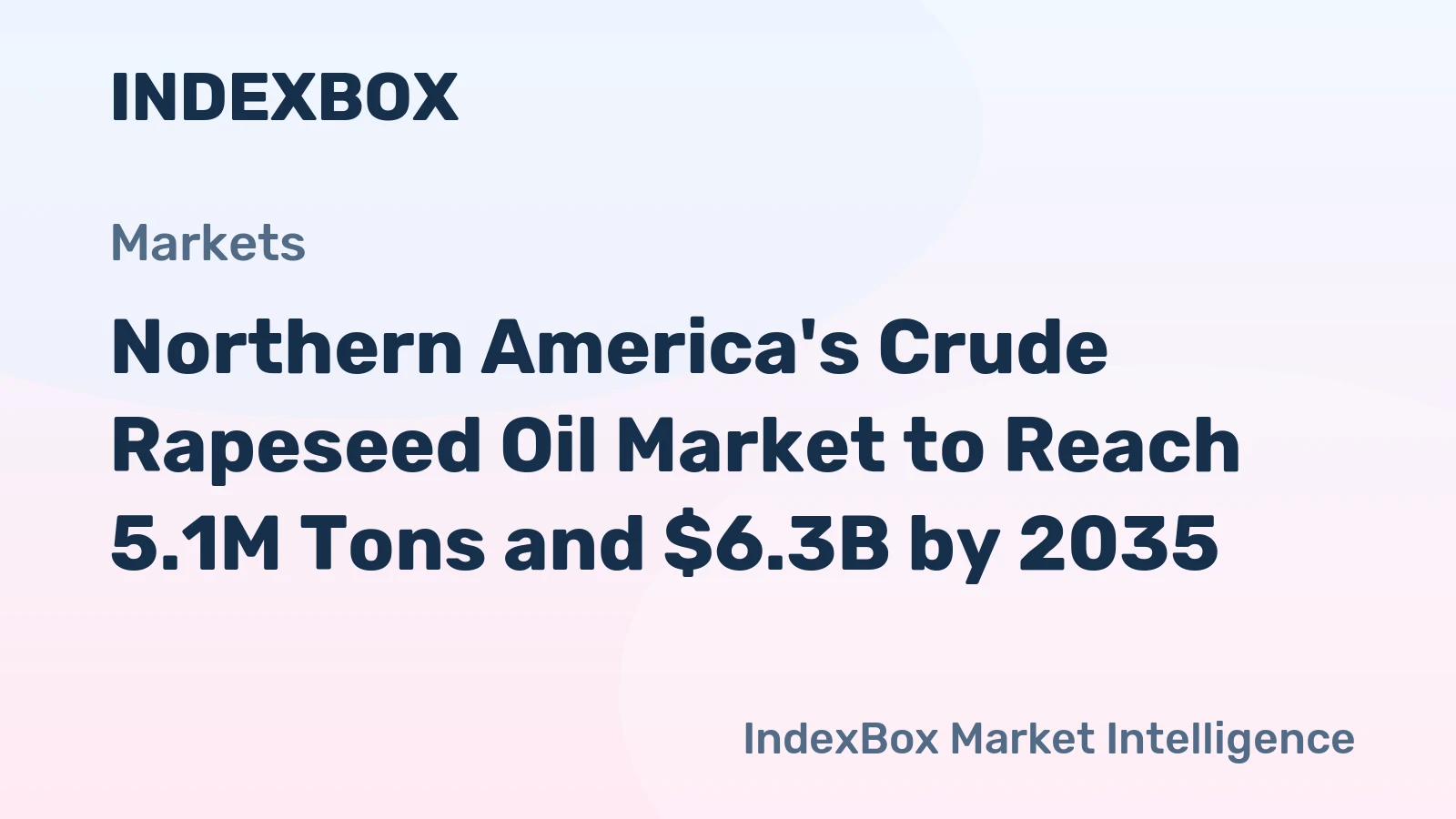 Northern America's Crude Rapeseed Oil Market to Reach 5.1M Tons and $6.3B by 2035