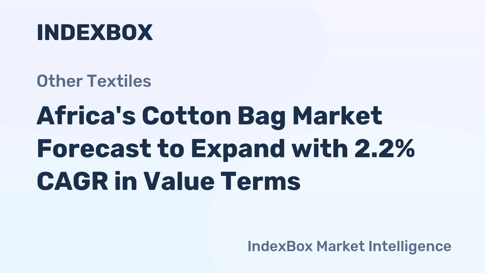 Africa's Cotton Bag Market Forecast to Expand with 2.2% CAGR in Value Terms
