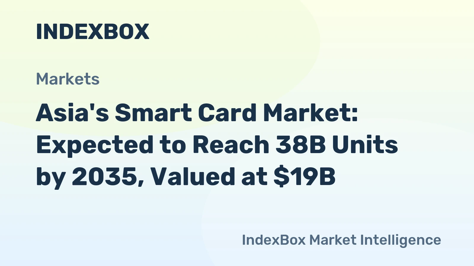 Asia's Smart Card Market: Expected to Reach 38B Units by 2035, Valued at $19B