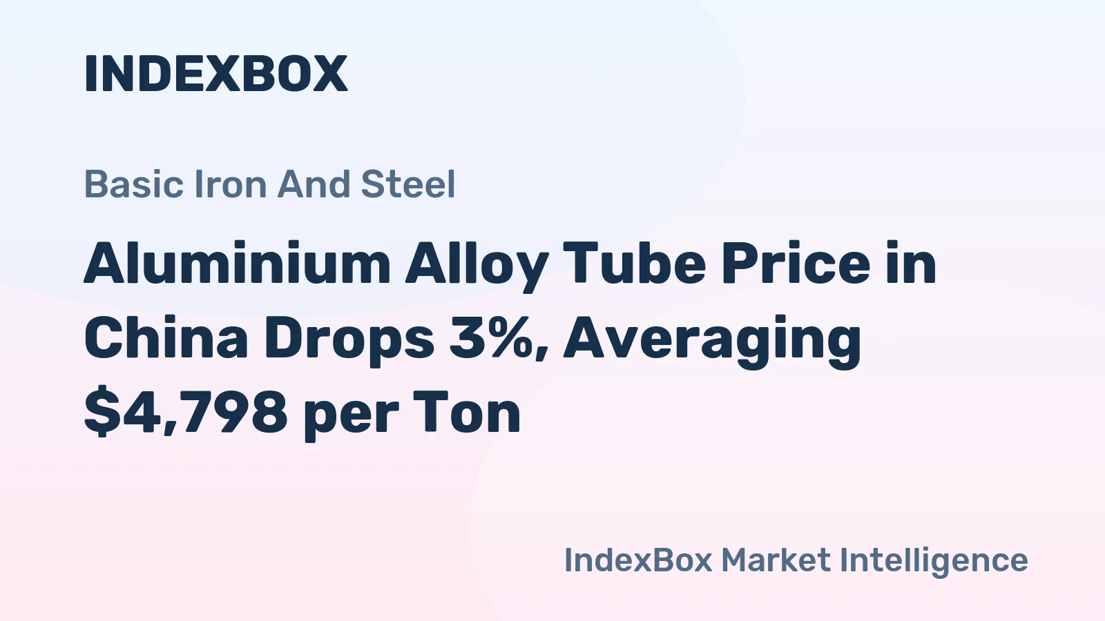 Aluminium Alloy Tube Price in China Drops 3%, Averaging $4,798 per Ton