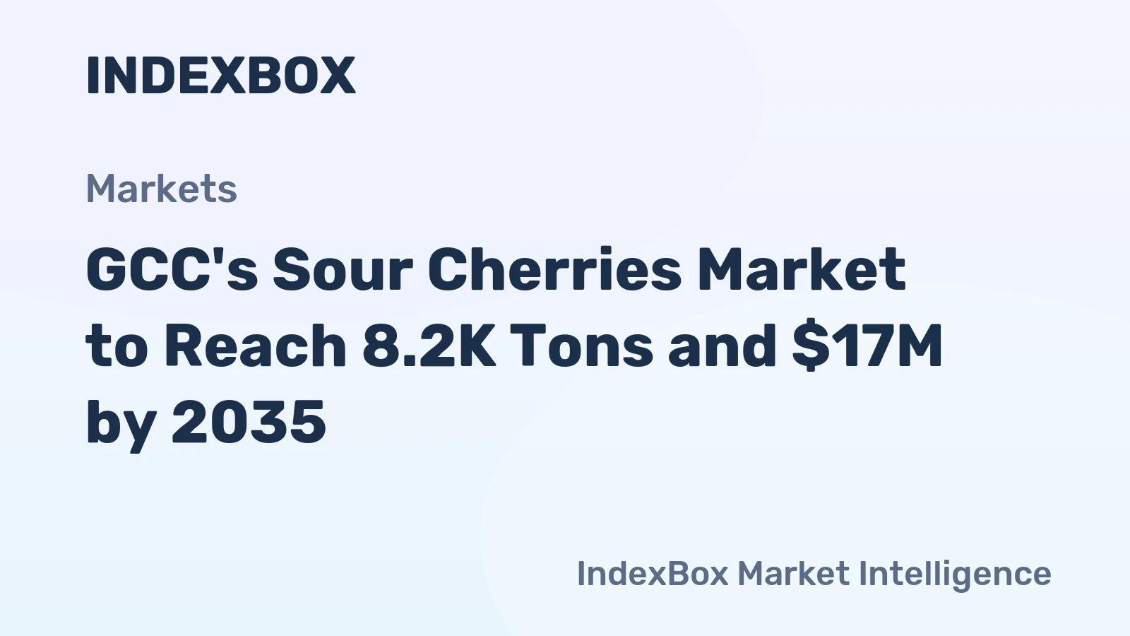 GCC's Sour Cherries Market to Reach 8.2K Tons and $17M by 2035