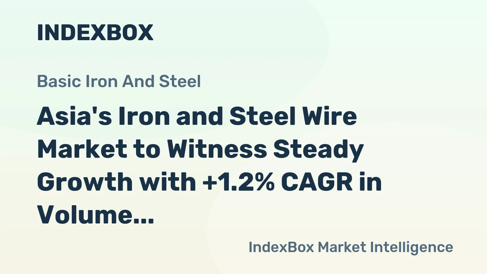 Asia's Iron and Steel Wire Market to Witness Steady Growth with +1.2% CAGR in Volume and +1.7% CAGR in Value from 2024 to 2035