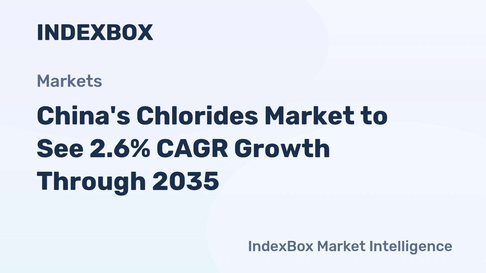 China's Chlorides Market to See 2.6% CAGR Growth Through 2035
