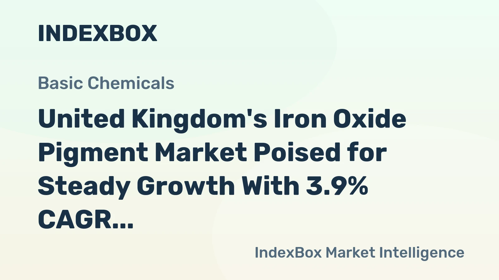 United Kingdom's Iron Oxide Pigment Market Poised for Steady Growth With 3.9% CAGR in Value