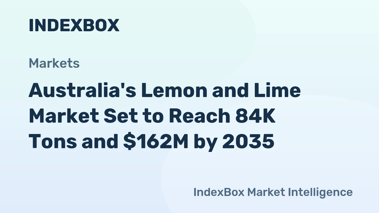 Australia's Lemon and Lime Market Set to Reach 84K Tons and $162M by 2035