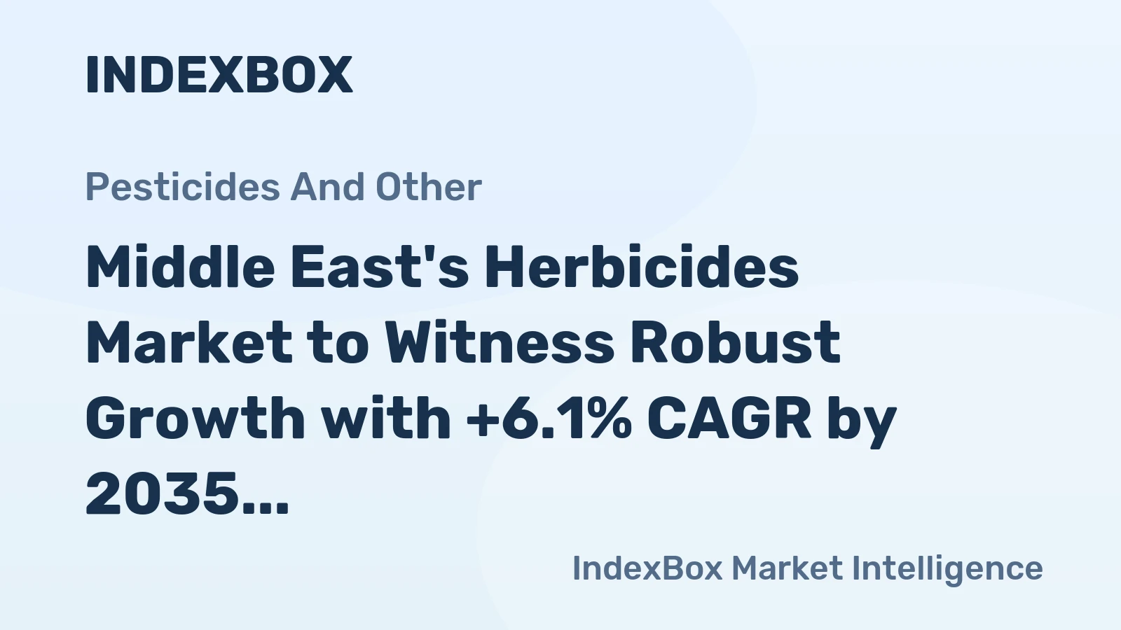 Middle East's Herbicides Market to Witness Robust Growth with +6.1% CAGR by 2035