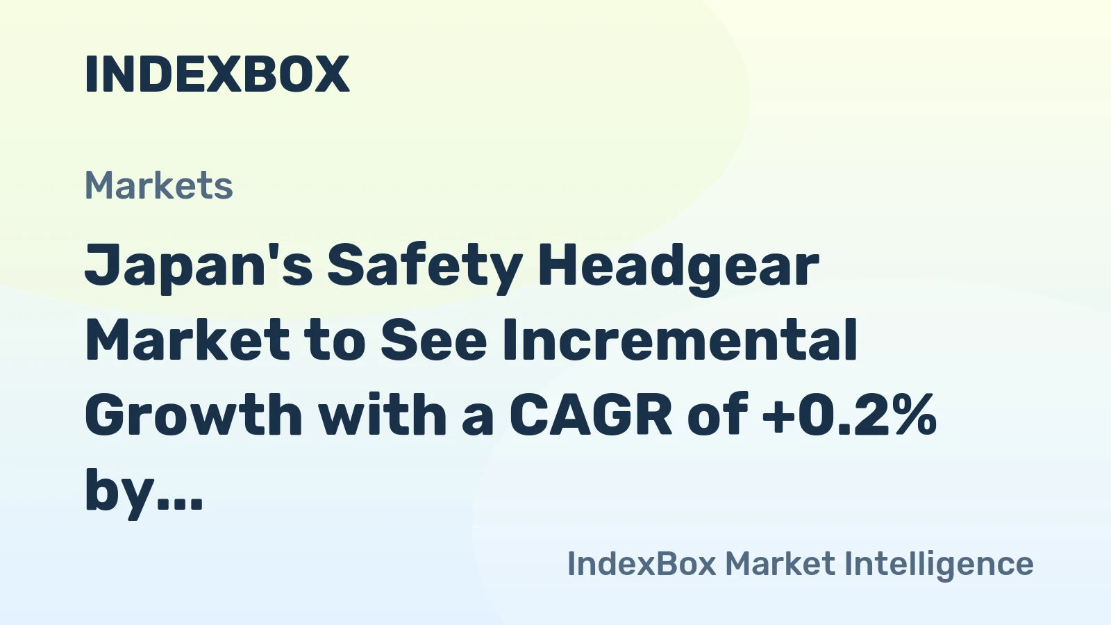 Japan's Safety Headgear Market to See Incremental Growth with a CAGR of +0.2% by 2035