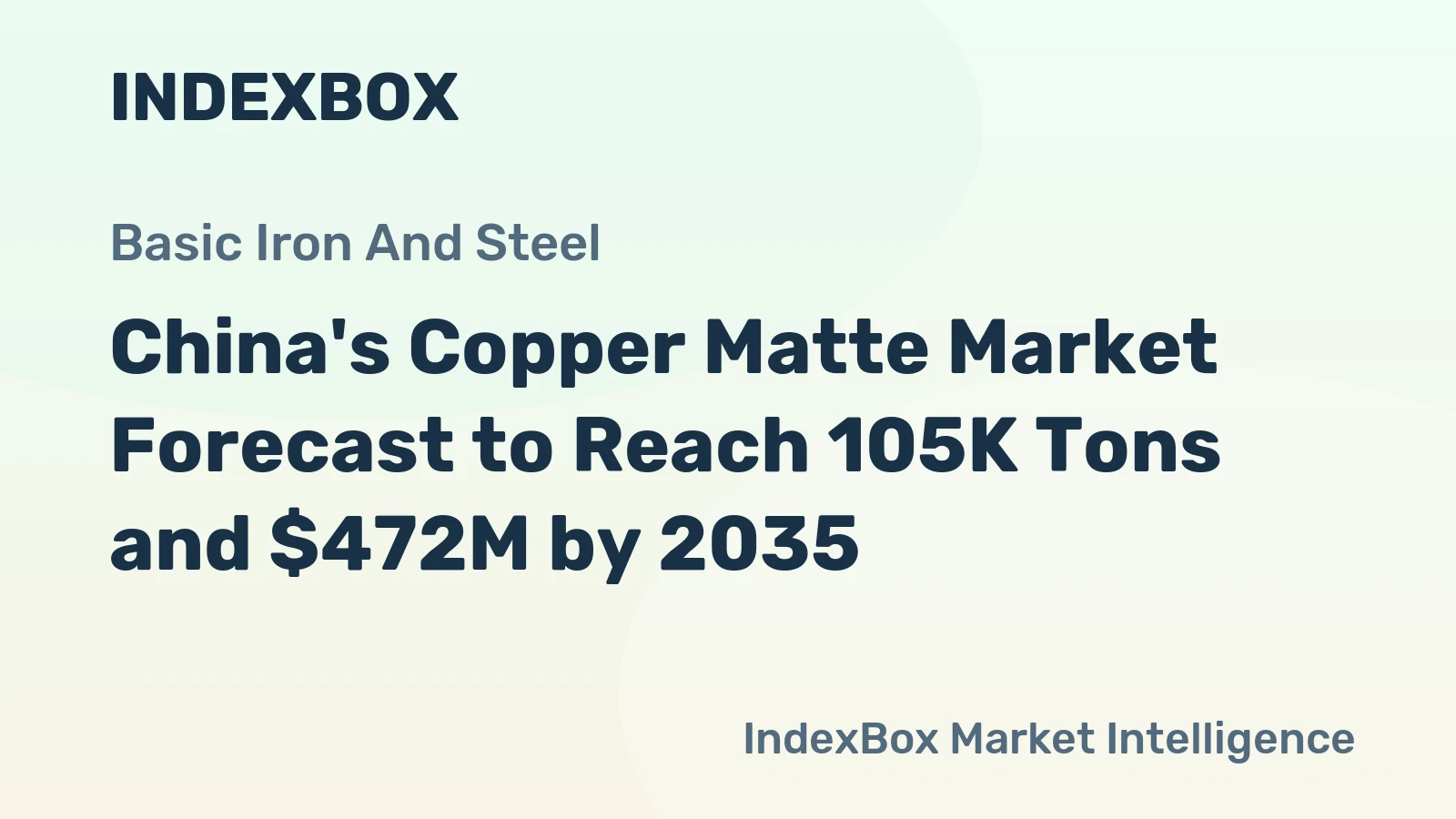 China's Copper Matte Market Forecast to Reach 105K Tons and $472M by 2035