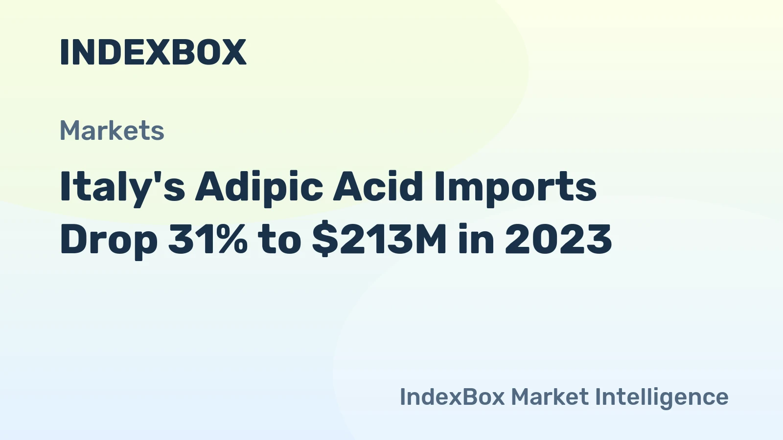 Italy's Adipic Acid Imports Drop 31% to $213M in 2023