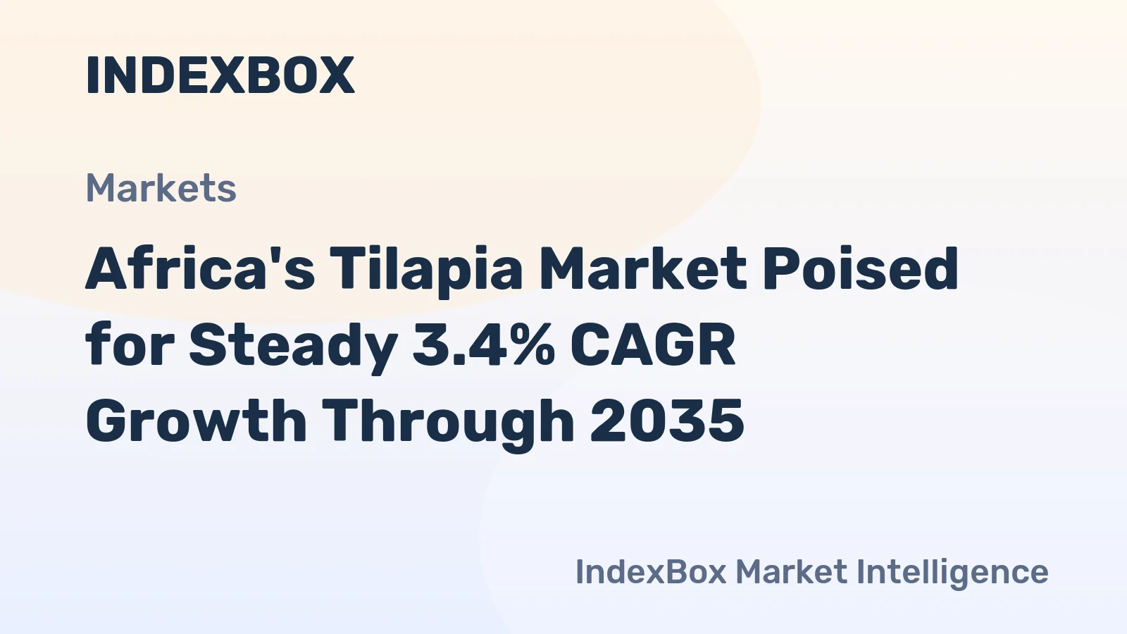 Africa's Tilapia Market Poised for Steady 3.4% CAGR Growth Through 2035