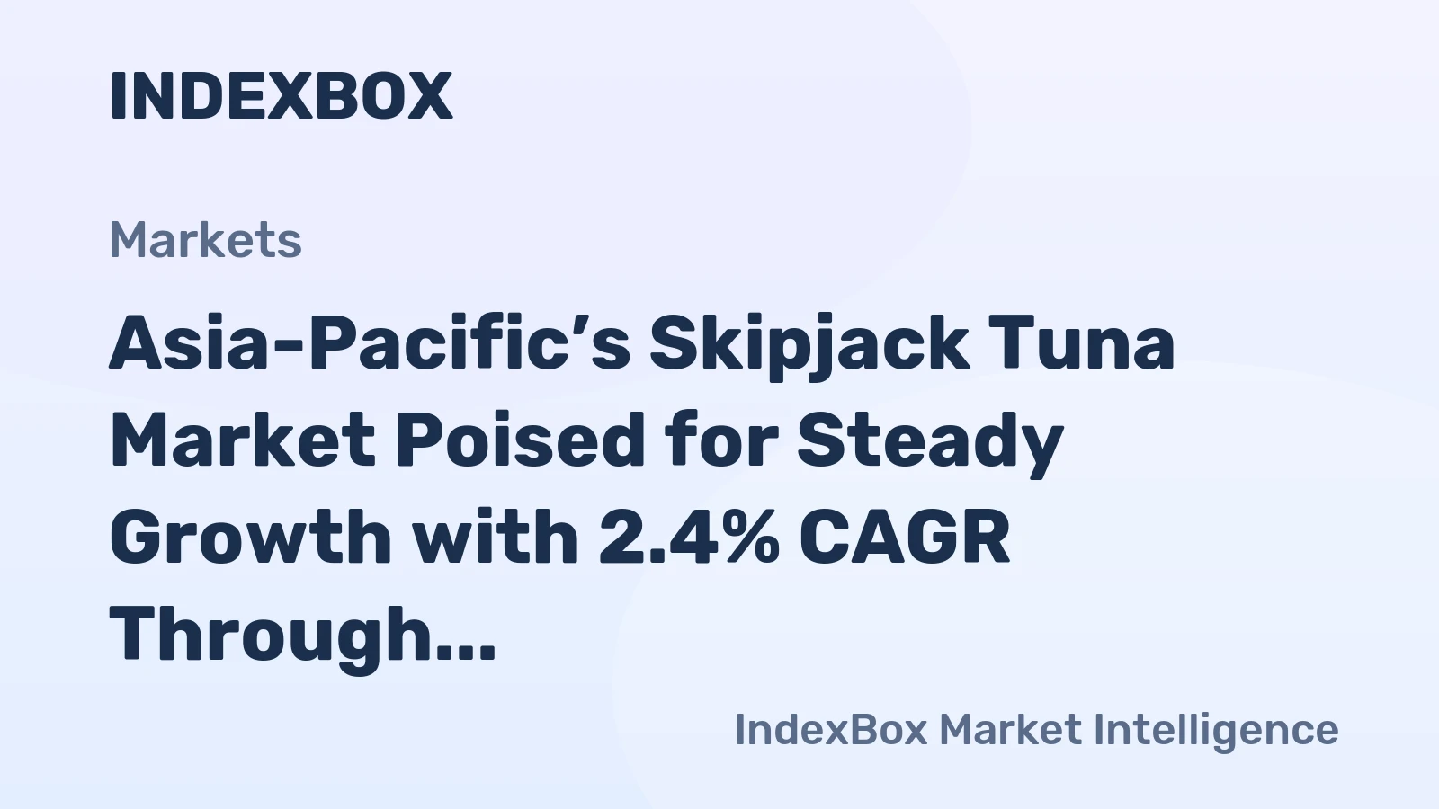 Asia-Pacific’s Skipjack Tuna Market Poised for Steady Growth with 2.4% CAGR Through 2035