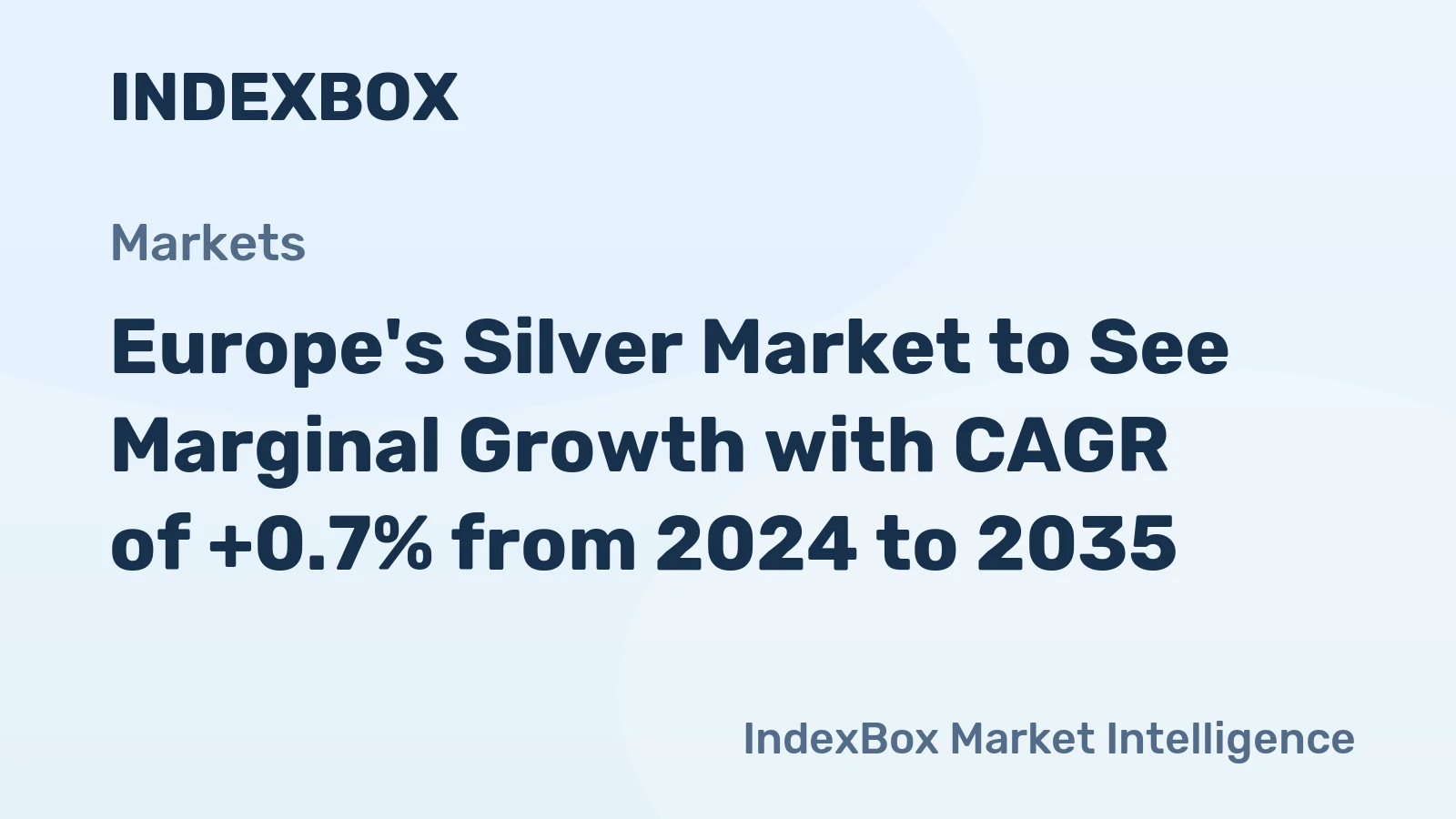 Europe's Silver Market to See Marginal Growth with CAGR of +0.7% from 2024 to 2035
