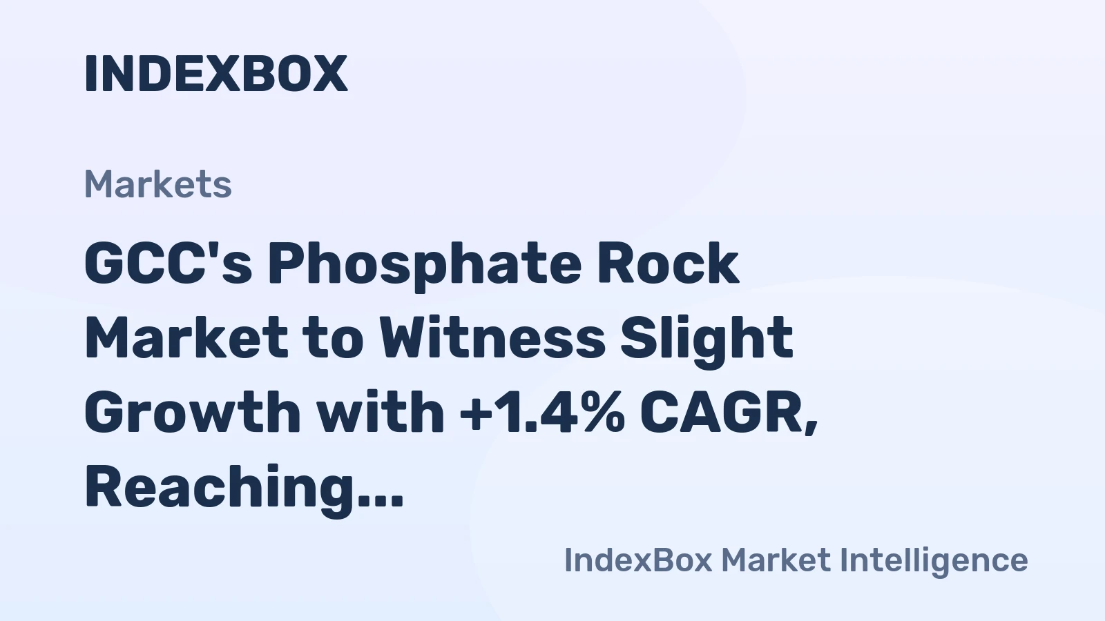 GCC's Phosphate Rock Market to Witness Slight Growth with +1.4% CAGR, Reaching $136M by 2035