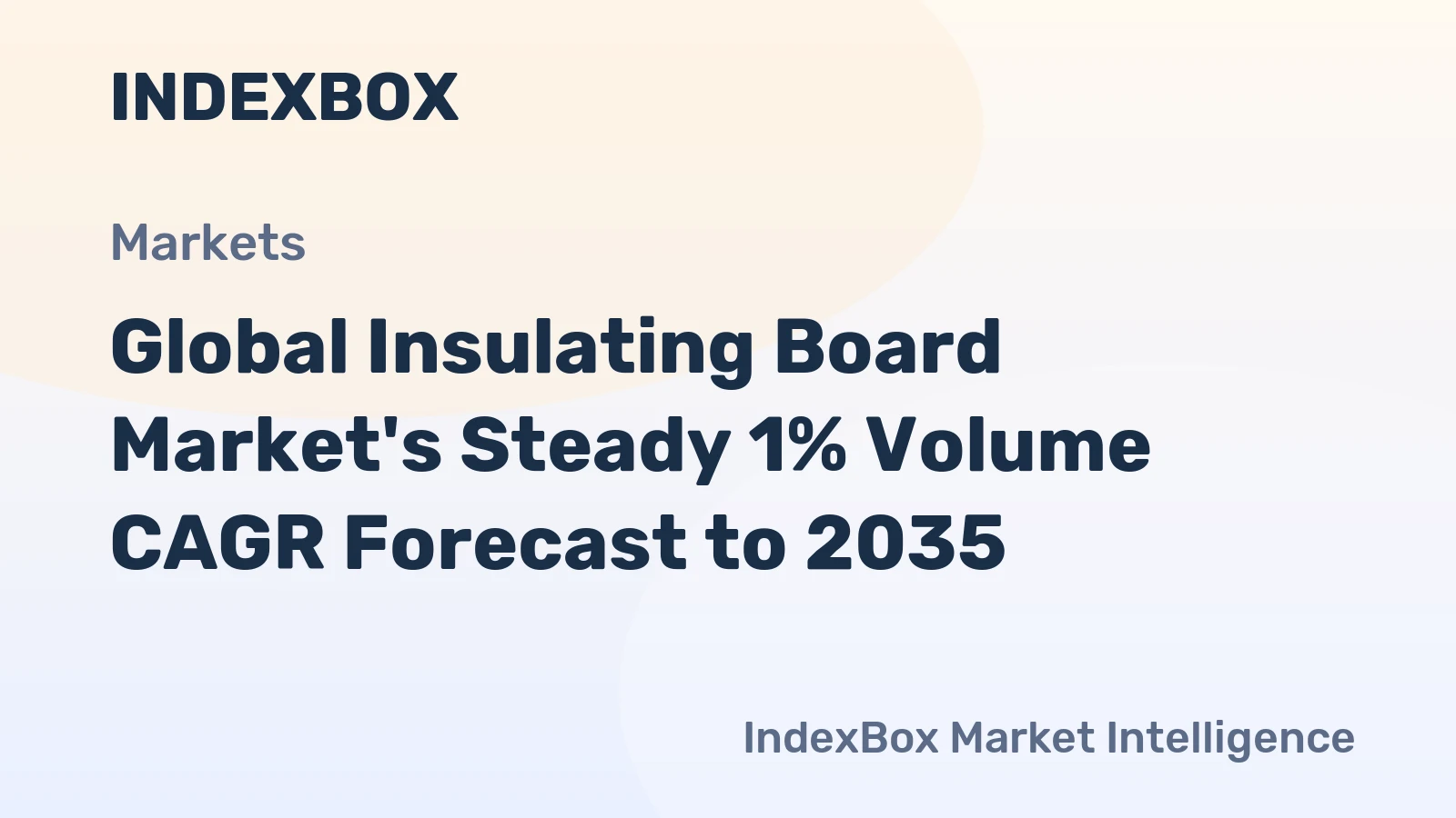 Global Insulating Board Market's Steady 1% Volume CAGR Forecast to 2035