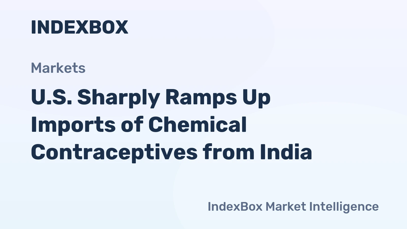 U.S. Sharply Ramps Up Imports of Chemical Contraceptives from India