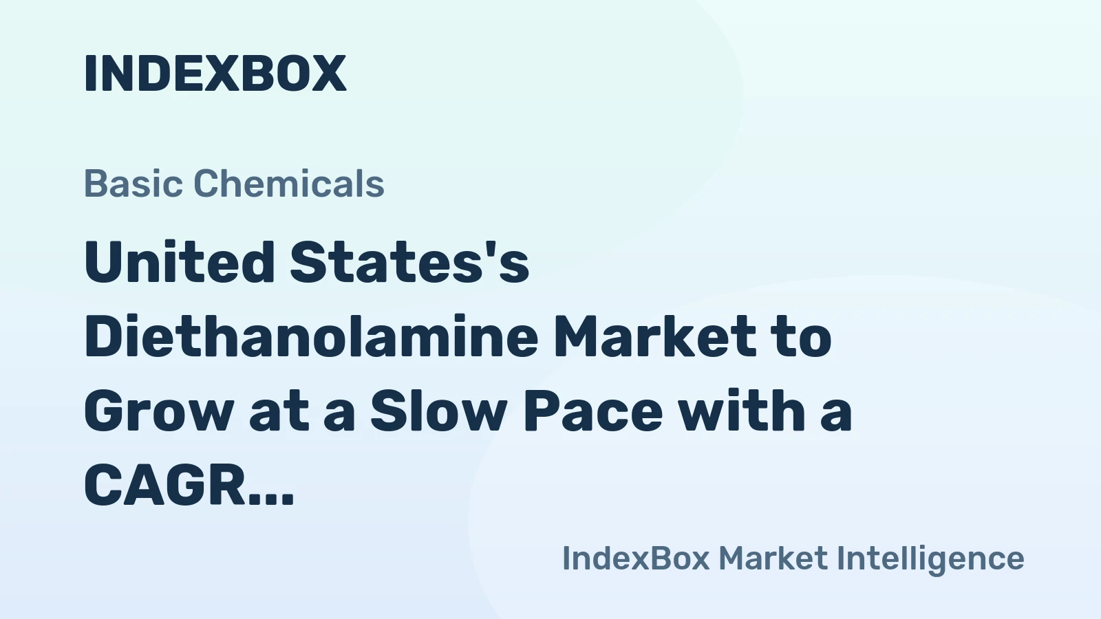 United States's Diethanolamine Market to Grow at a Slow Pace with a CAGR of +0.4% by 2035