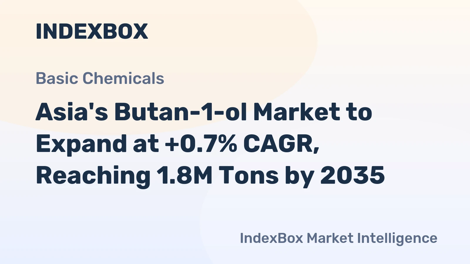 Asia's Butan-1-ol Market to Expand at +0.7% CAGR, Reaching 1.8M Tons by 2035