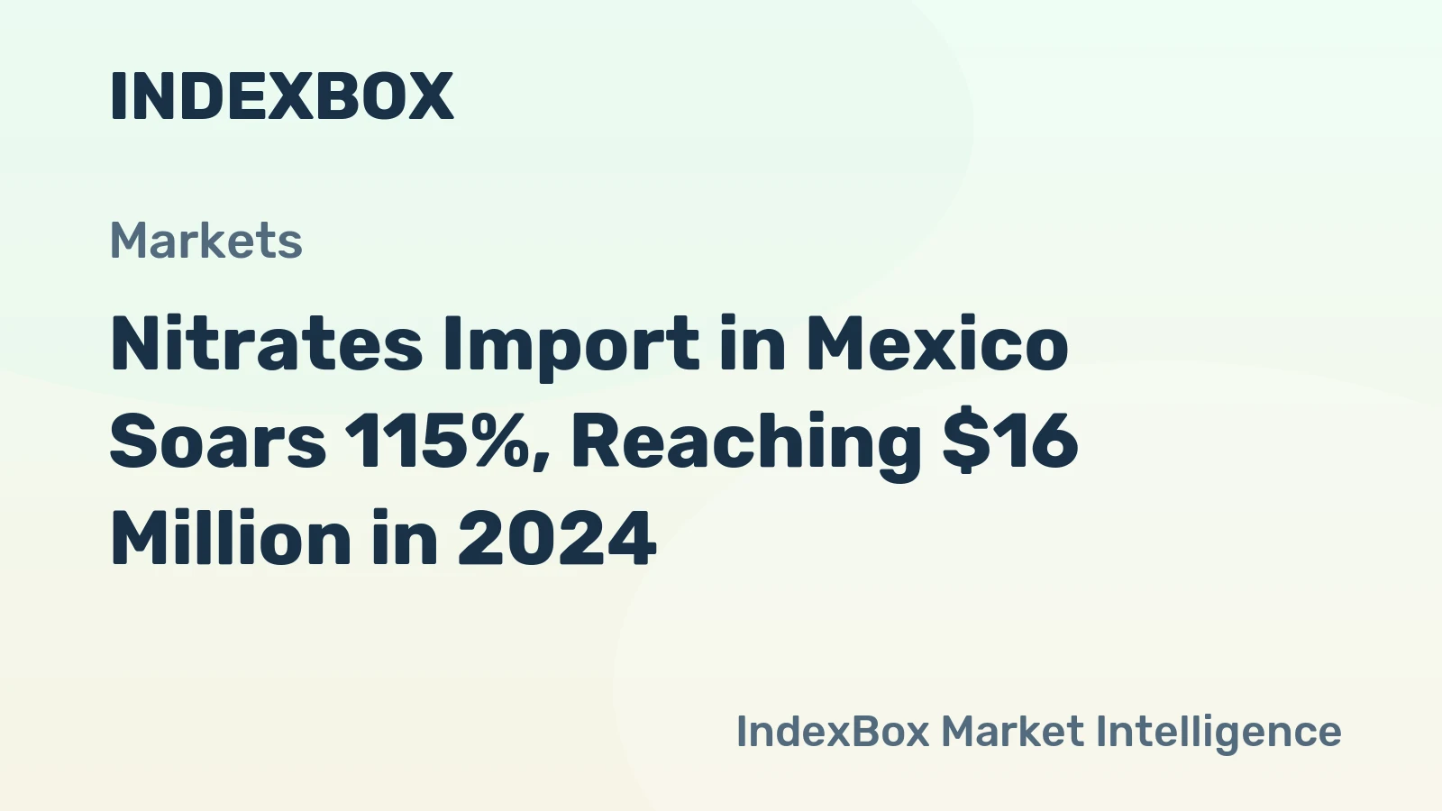 Nitrates Import in Mexico Soars 115%, Reaching $16 Million in 2024