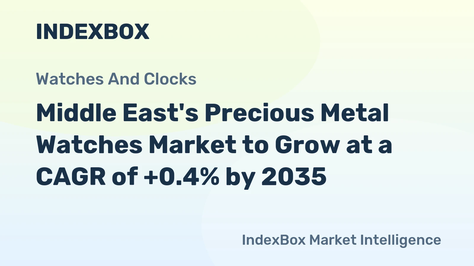 Middle East's Precious Metal Watches Market to Grow at a CAGR of +0.4% by 2035